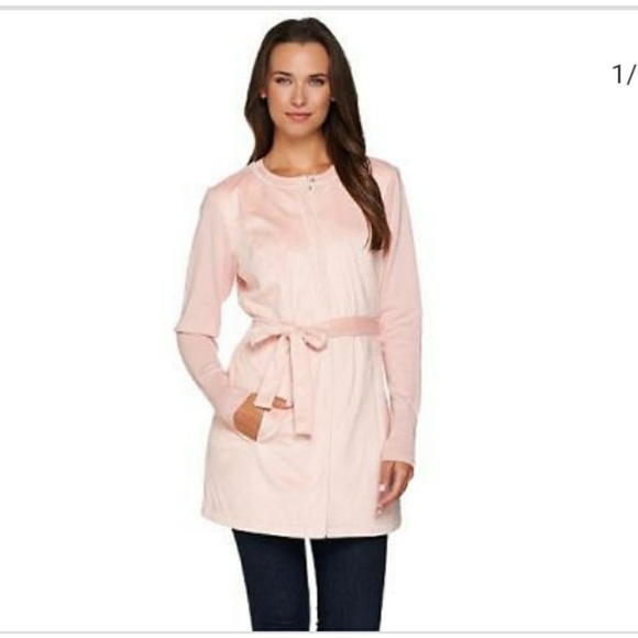 H by Halston | Jackets & Coats | Vegan Suede Rib Knit Halston Jacket ...